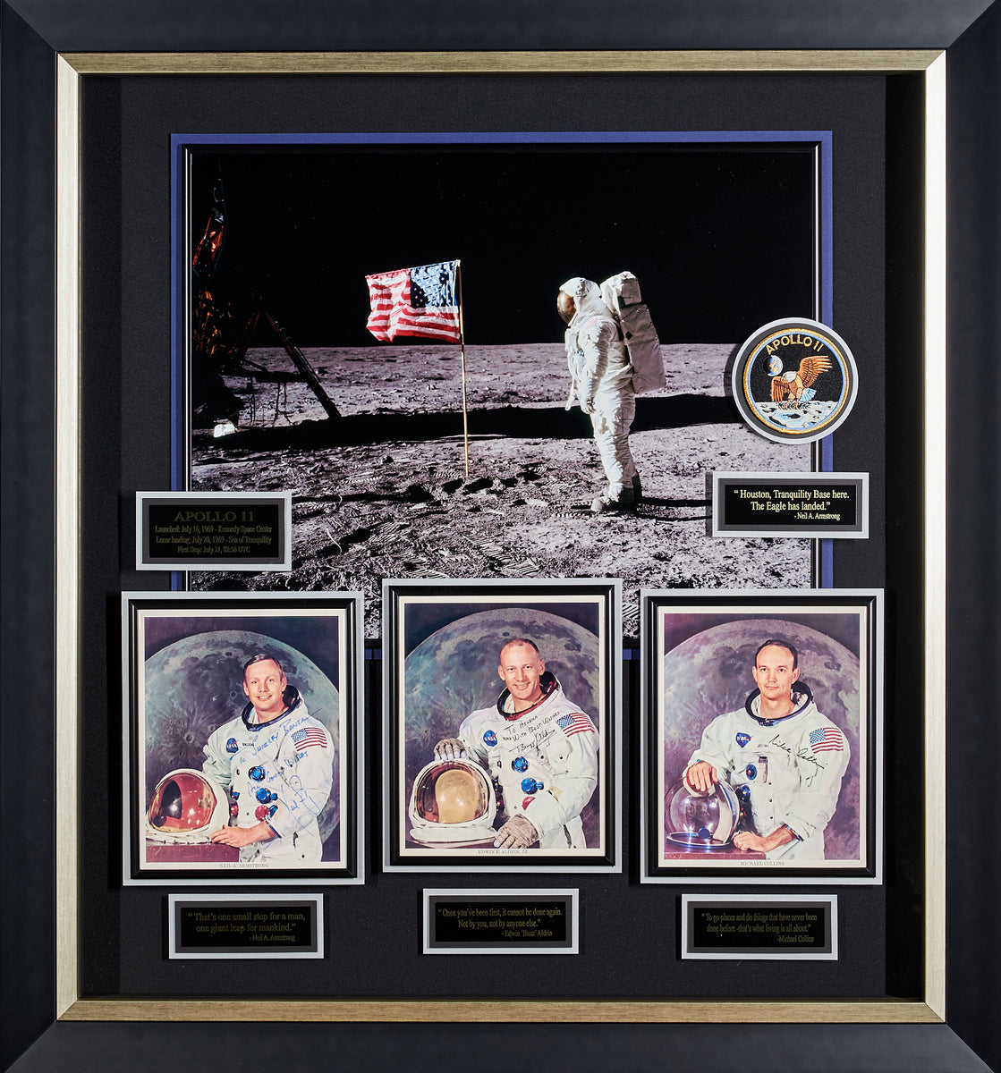 Apollo 11 with authenticated signature from all three astronauts ...