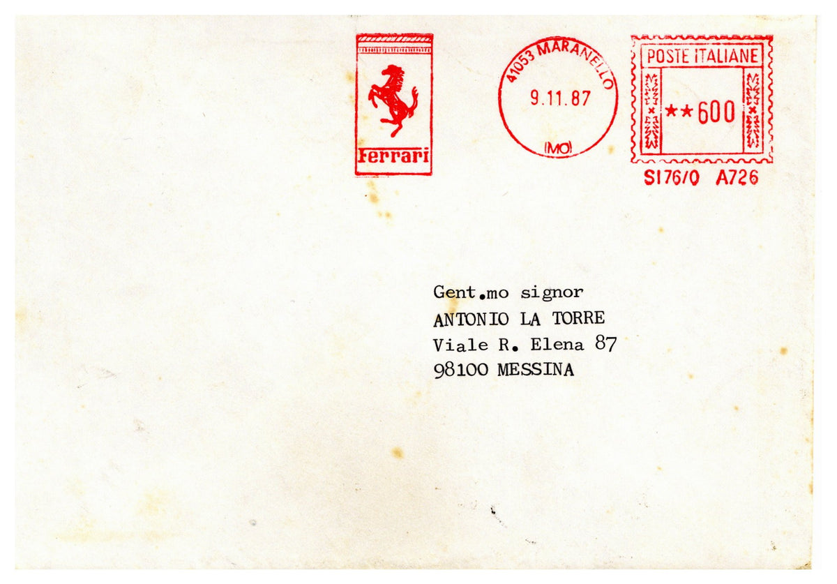 Enzo Ferrari with Authenticated Signed Letter-sold – Millionaire Gallery