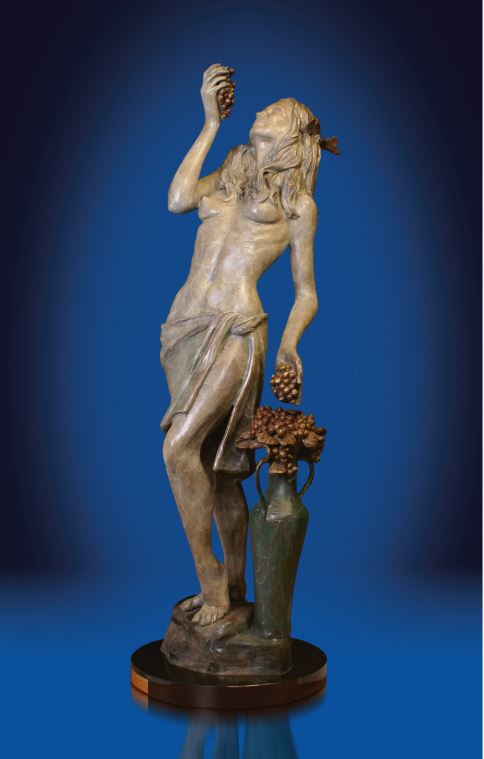 Bacchante Bronze Statue by artist Rebecca Clarke – Millionaire Gallery