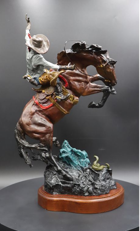 Backlash Bronze Statue by artist Laran Ghiglieri – Millionaire Gallery