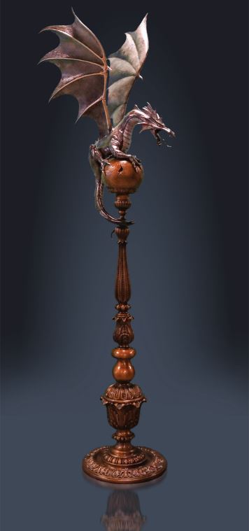 Dragonscape Bronze Statue by artist Bill Toma – Millionaire Gallery
