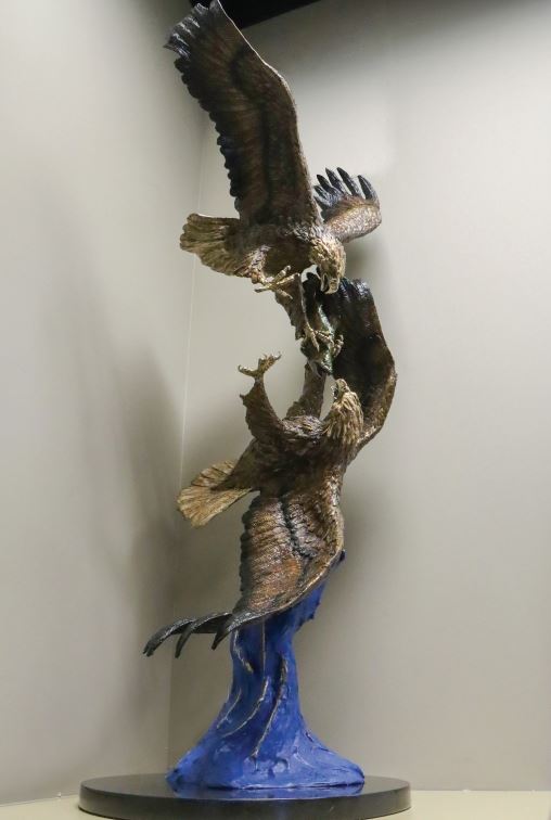 Dual Ferocity Bronze Statue by artist Laran Ghiglieri – Millionaire Gallery