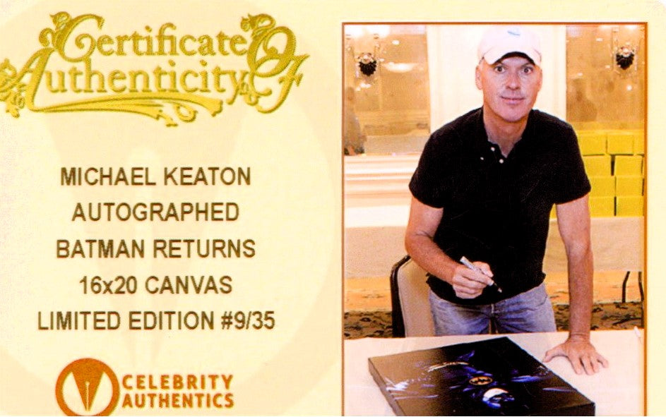 Limited Autographed Batman Canvas Display Signed by Michael Keaton ...