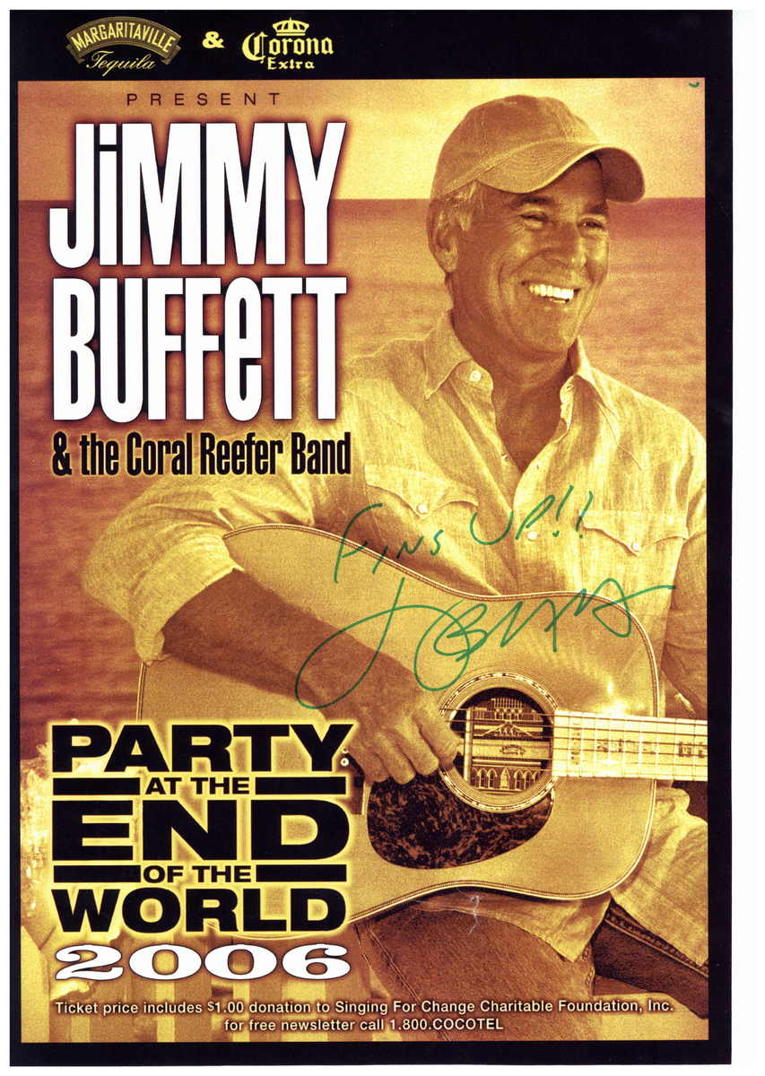 Jimmy Buffett JSA authenticated Autographed Event Poster from 2006 ...