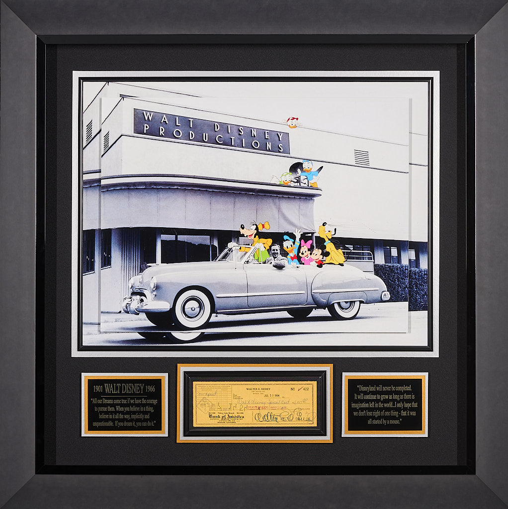 Walt Disney Print with a PSA Authenticated Signed Check – Millionaire ...