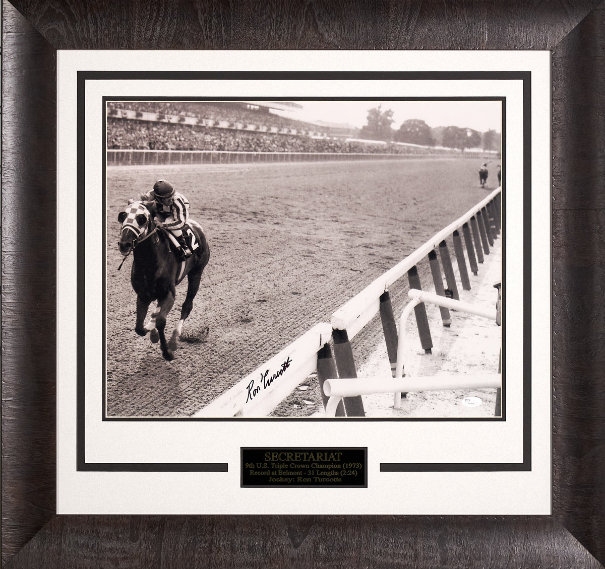 Secretariat and Ron Turcotte Triple Crown Winner with JSA Authenticate ...