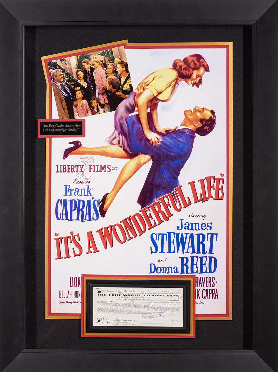 It's A Wonderful Life Movie Poster with Jimmy Stewart's Authenticated ...