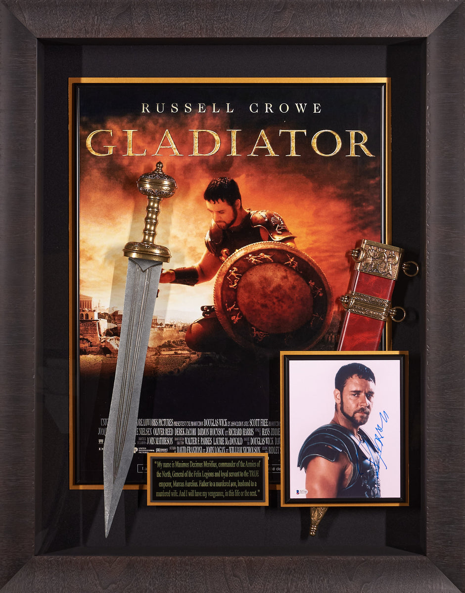 Gladiator Movie Poster with Beckett Authenticated Signed Photo of Russ ...