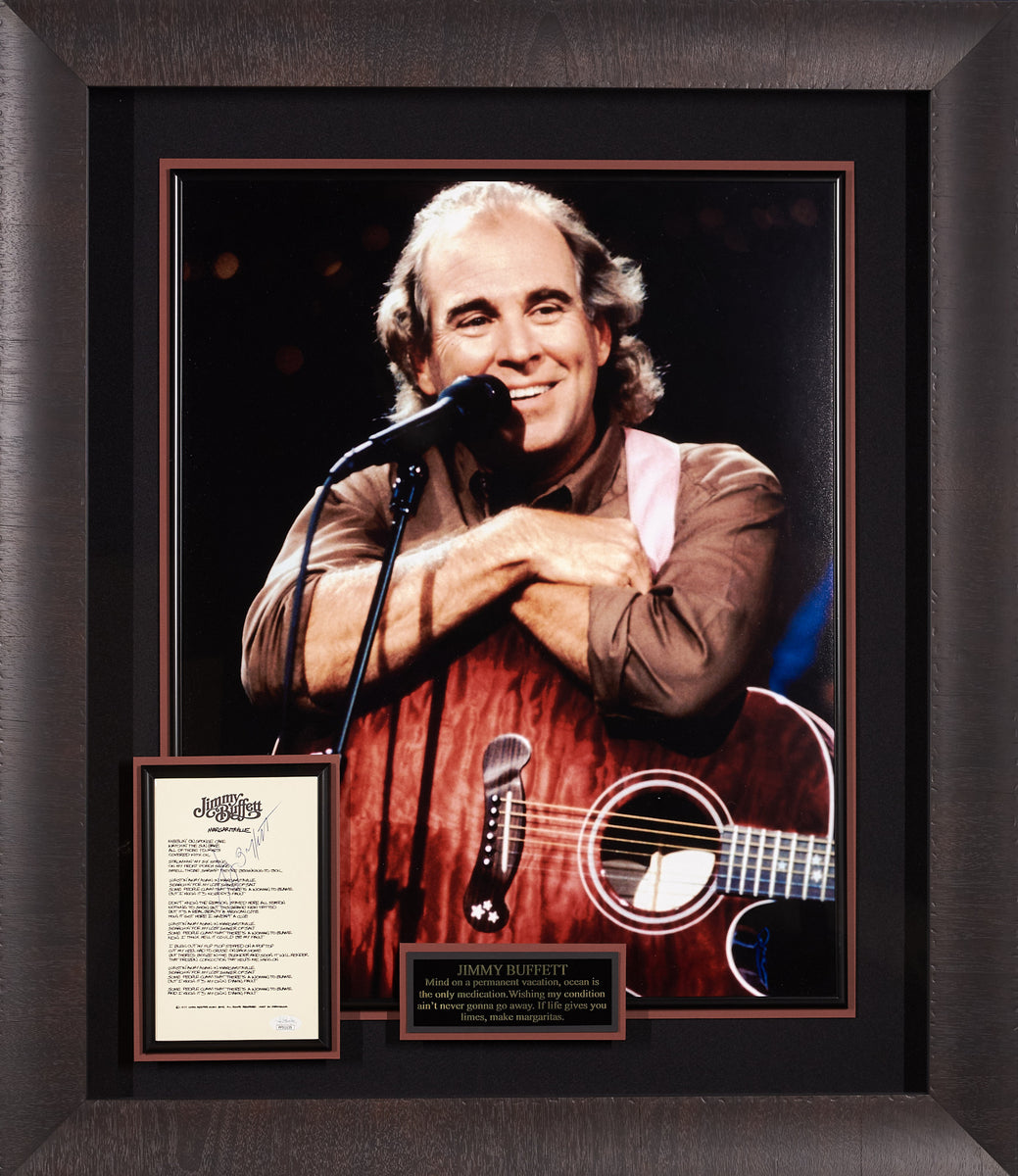 Jimmy Buffett JSA Authenticated Signed Music Sheet with the lyrics to ...