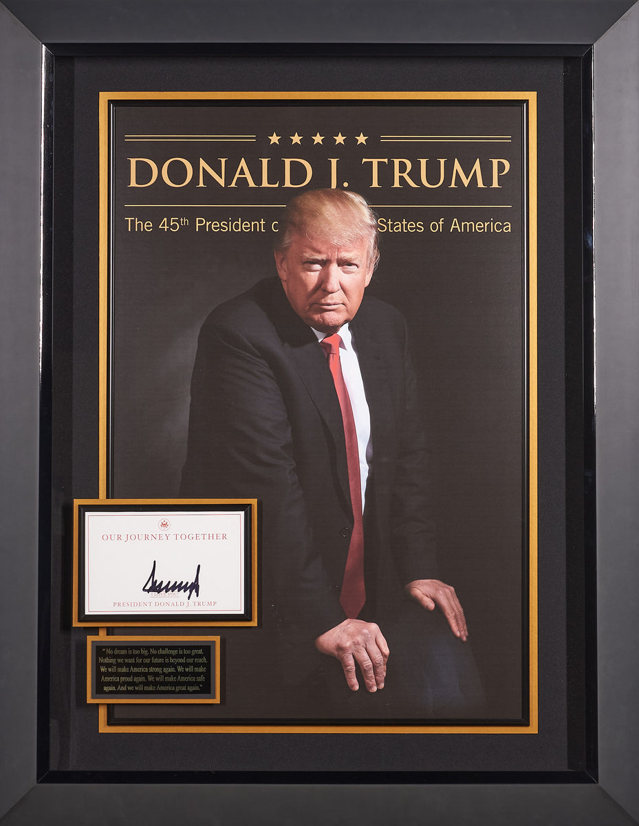 President Donald Trump Poster with JSA Authenticated Signature Card ...