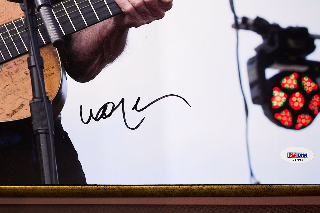 Willie Nelson with Replica "Trigger" Guitar and PSA Authenticated Sign ...