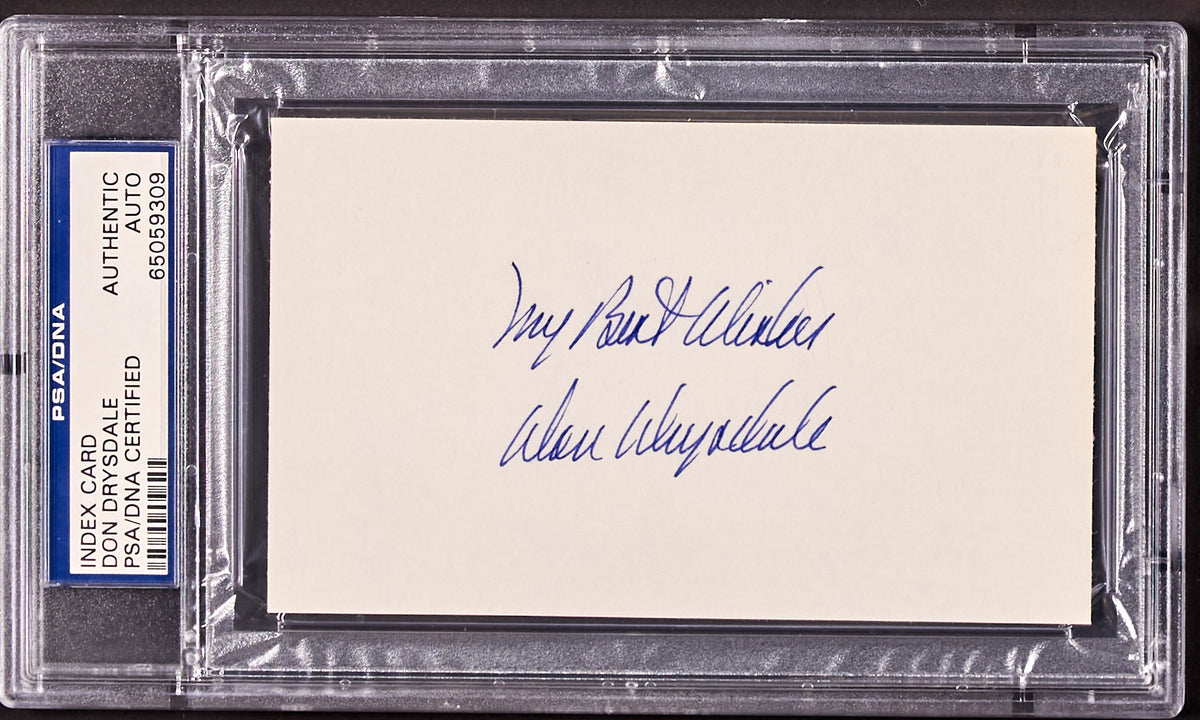 The Dodgers Sluggers PSA Authenticated Signatures of Don Drysdale and ...