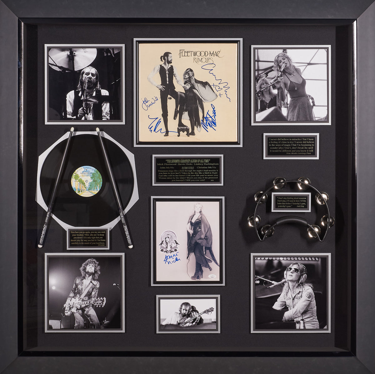 Fleetwood Mac with authenticated signatures from the band members on a ...