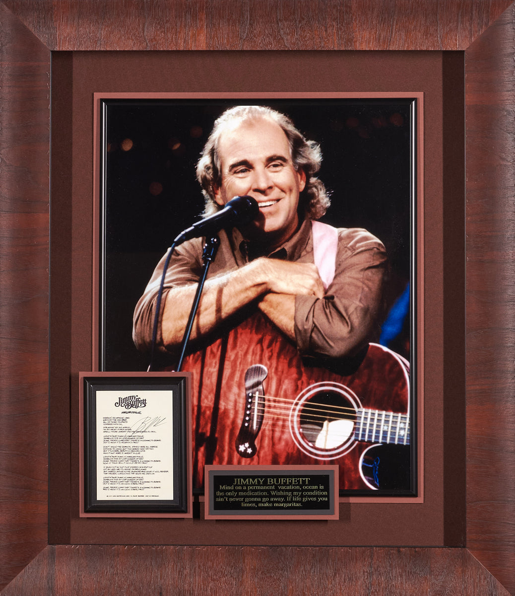 Jimmy Buffett Color Photo with JSA Authenticated Signed Lyrics to Marg ...