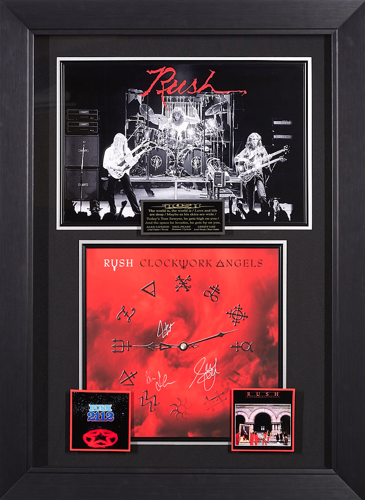 Signed RUSH Poster with Beckett Authenticated Signatures of Geddy Lee ...