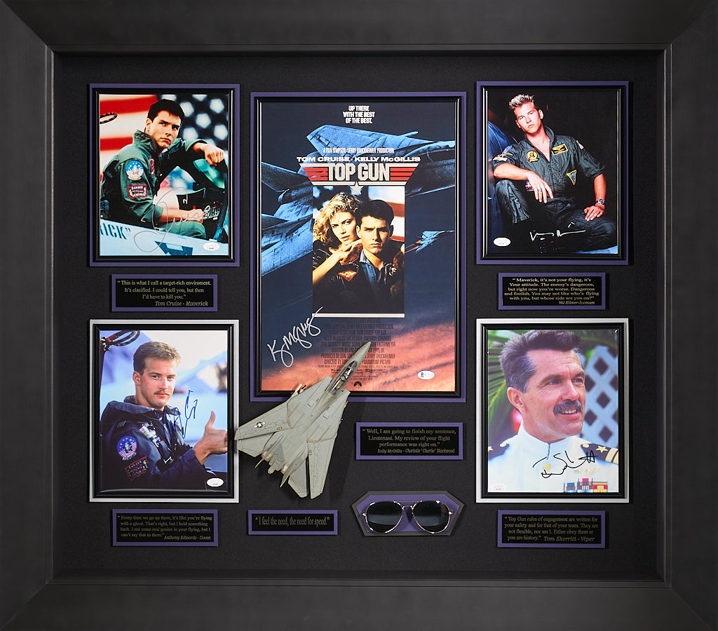 Top Gun with Five Authenticated Signatures, Model F14 Plane and Aviato ...
