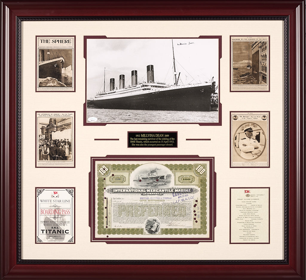 Millvina Dean Titanic Survivor with Signature - 30"x32" – Millionaire ...