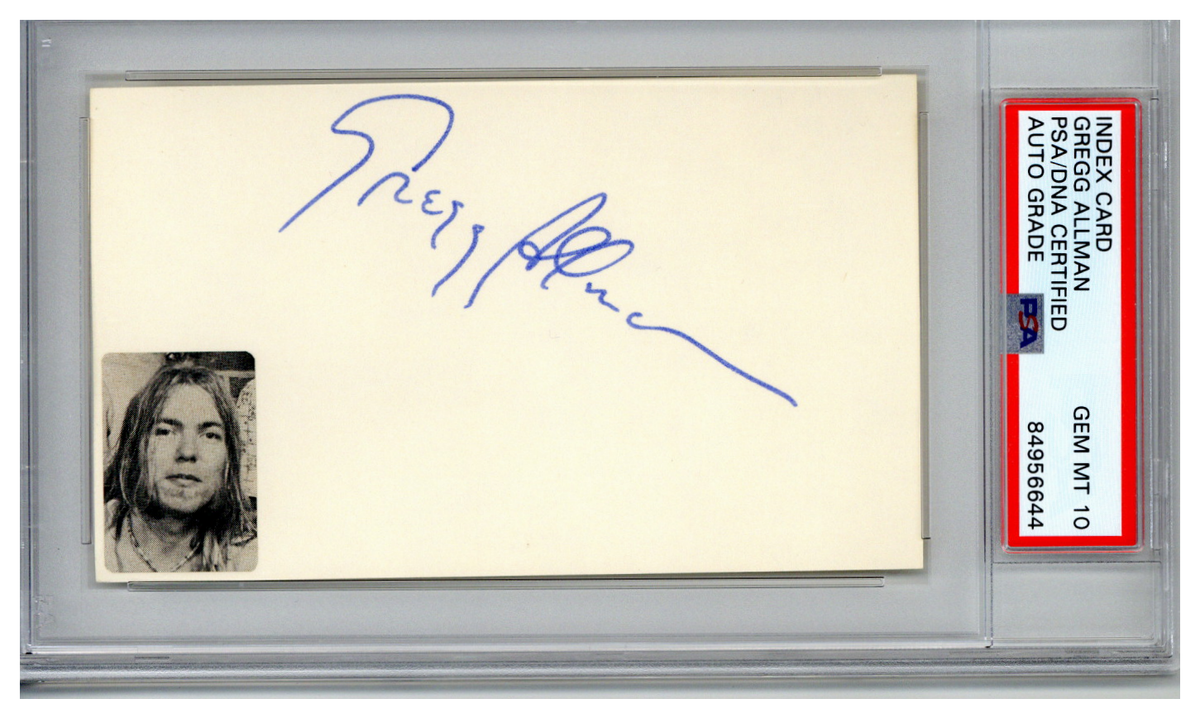 Gregg Allman with PSA Authenticated Encased Signature - 29"x36 ...