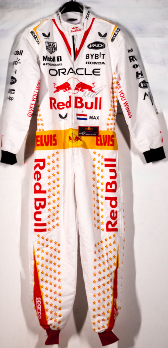 Max Verstappen PSA Authenticated Signed Red Bull F1 White Racing Unifo ...