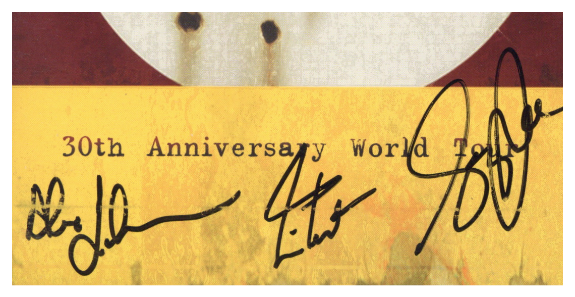 Rush Authenticated Signed R30 DVD Cover - 35"x37" - M48467 ...