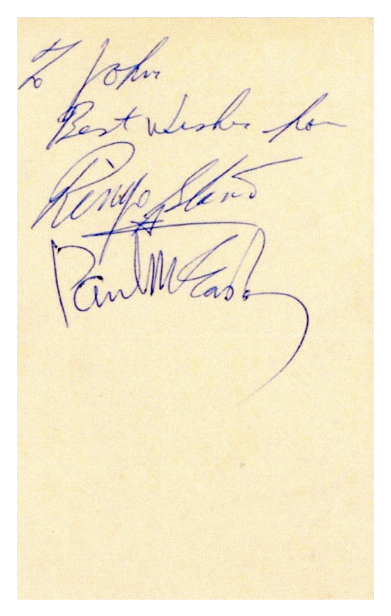 The Beatles with JSA Authenticated Signature of John, Paul, George and ...