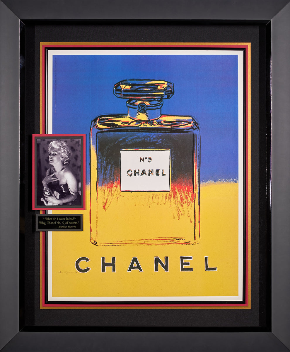 Andy Warhol's Chanel No. 5 blue and yellow gradient Marilyn Monroe Ad ...