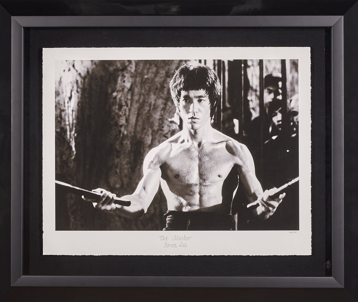 Bruce Lee B& W Giclee with penciled in, "The Master". Unsigned ...