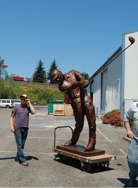 Perfect Shot - Life Size Bronze Statue by artist Laran Ghiglieri ...