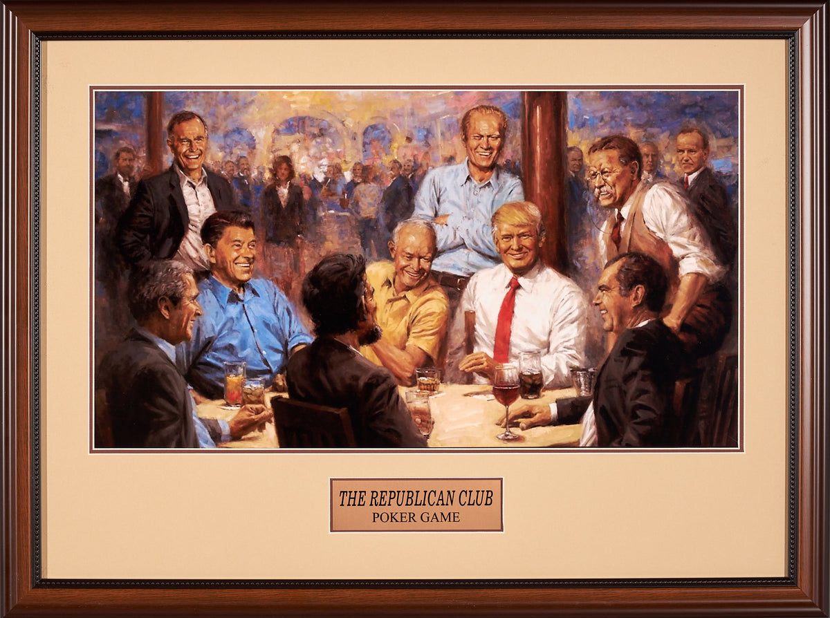 The Republican Club Poker Game Painting - 22"x30" - RP10047 ...