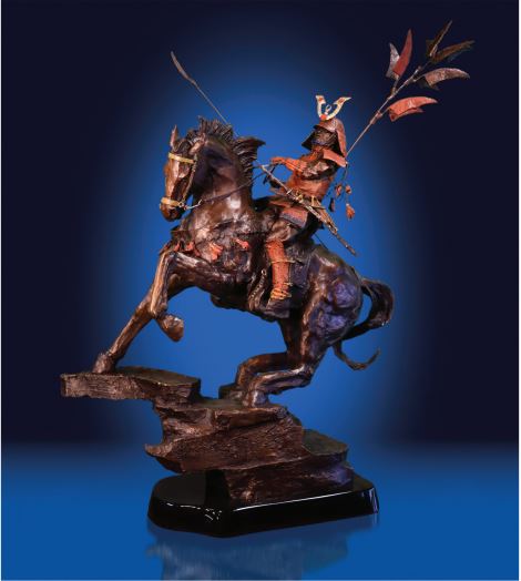 Samurai Bronze Statue by artist Laran Ghiglieri – Millionaire Gallery