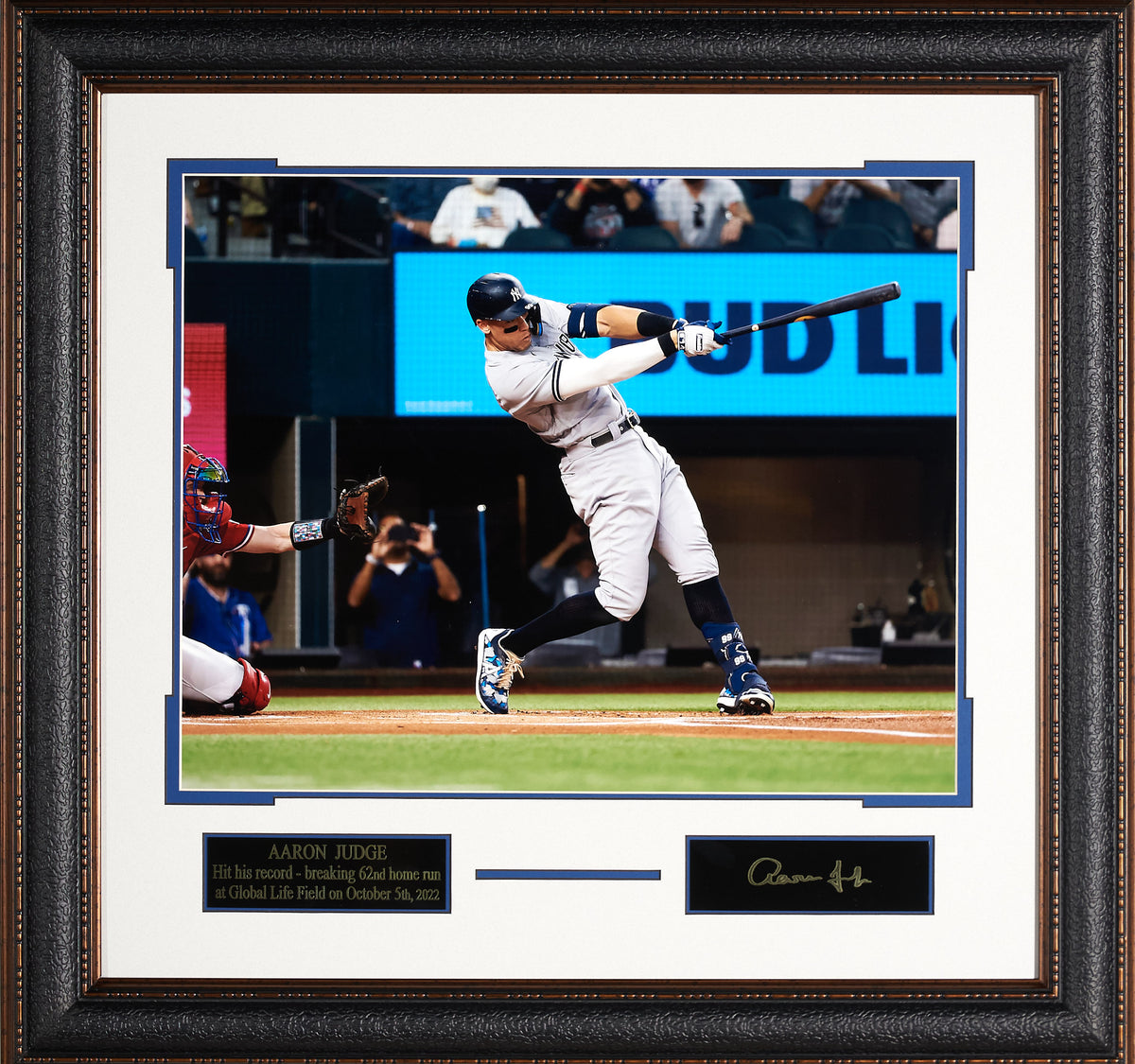 Aaron Judge Record Breaking 62nd Home Run with Engraved Signature Seri ...