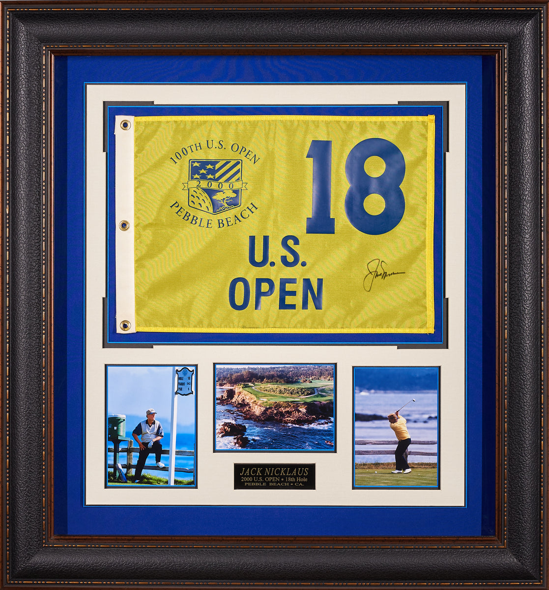 Jack Nicklaus Authenticated Signed US Open Flag from Pebble Beach ...