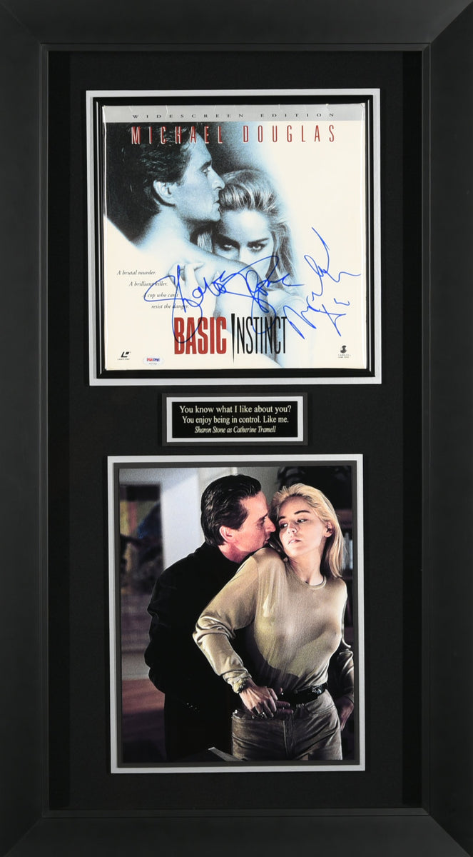 Michael Douglas & Sharon Stone "Basic Instinct" Signed Movie Display ...