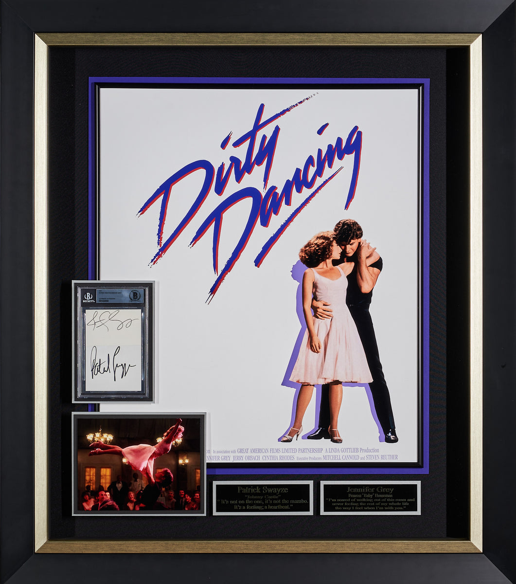 Dirty Dancing Movie Poster signed by Patrick Swayze and Jennifer Grey ...