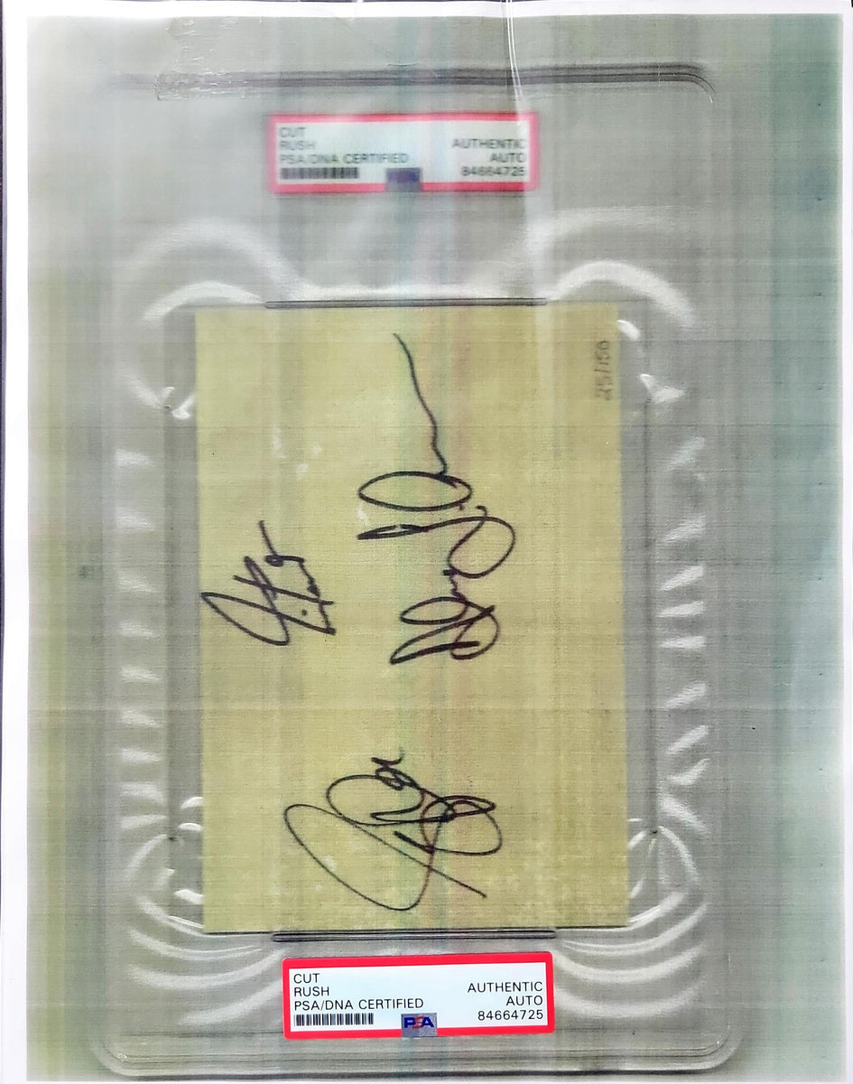 Rush - with Authenticated Signatures from the band members ...