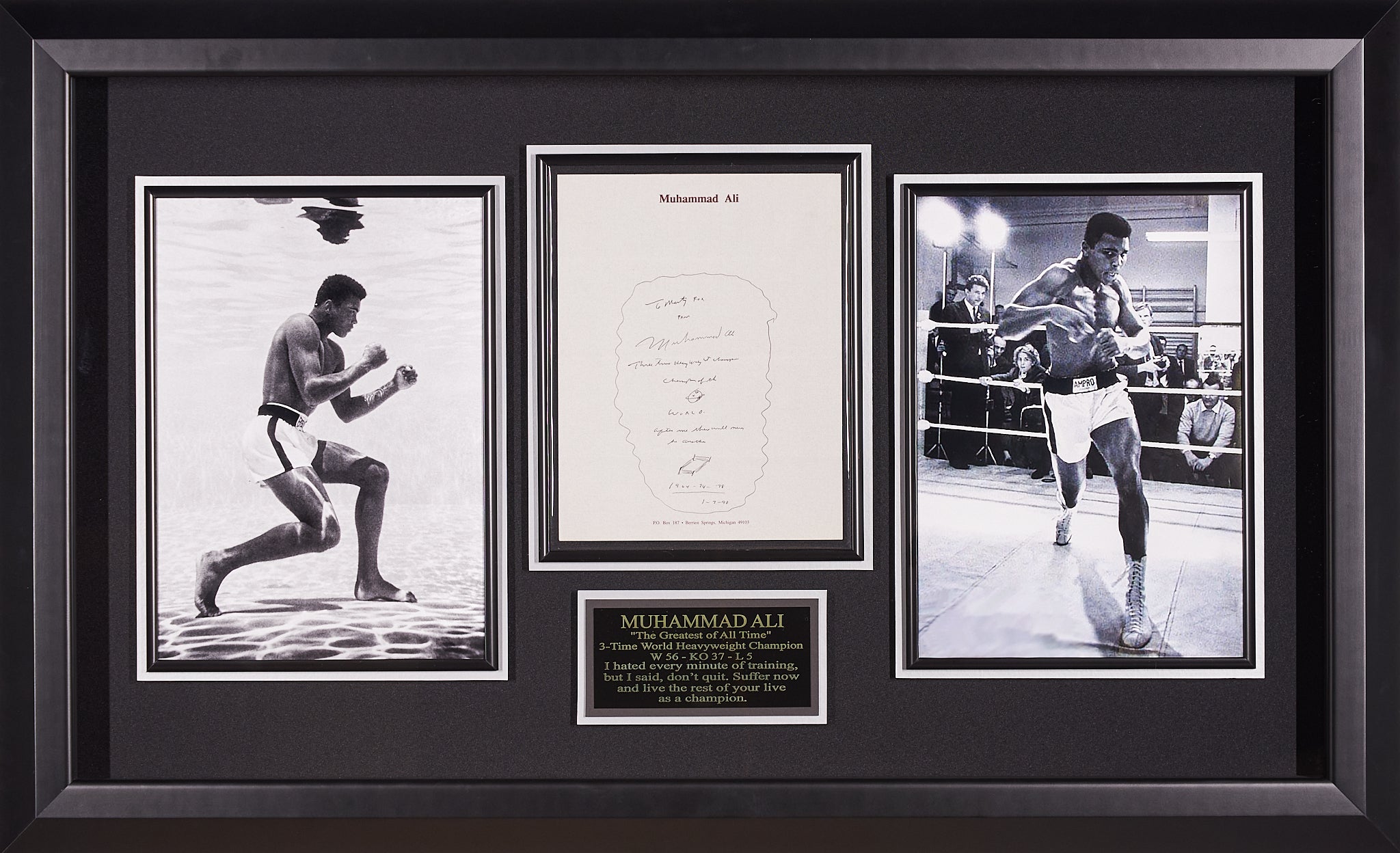 Muhammad Ali JSA Authenticated Signed Letter – Millionaire Gallery