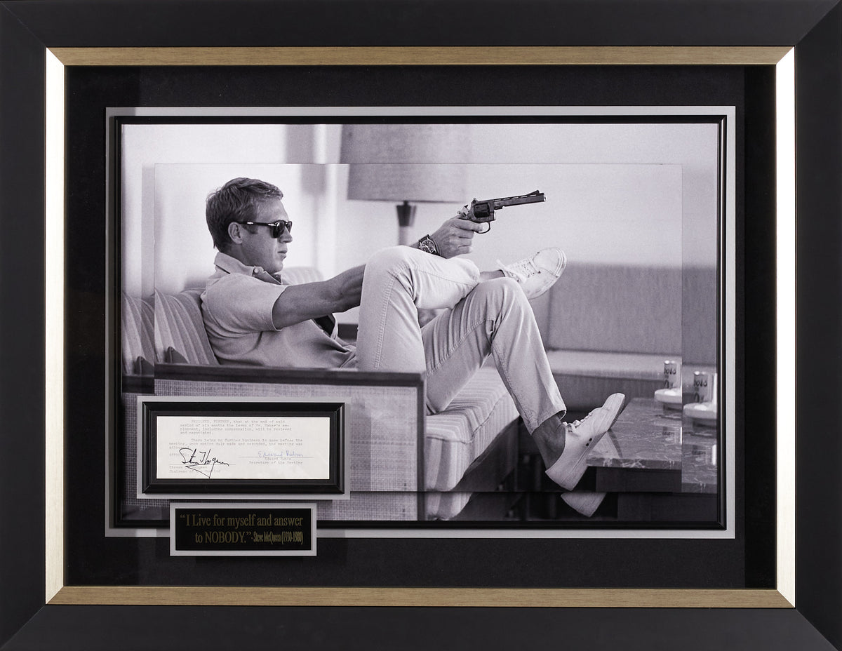 Steve McQueen B&W with Authenticated Signature – Millionaire Gallery