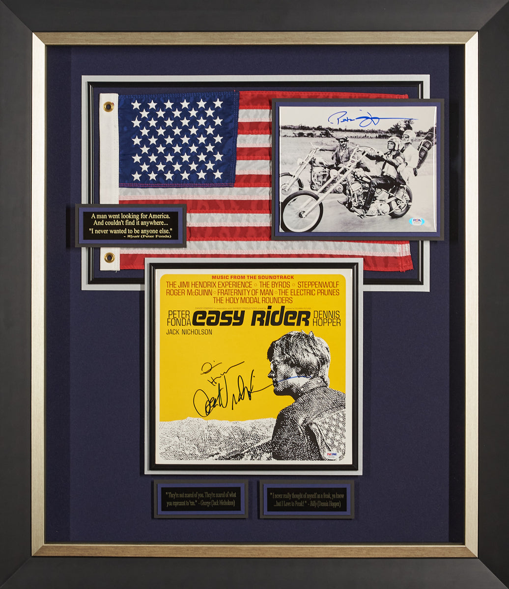 Easy Rider Authenticated Signed Album Cover and B&W Photo of Peter Fon ...