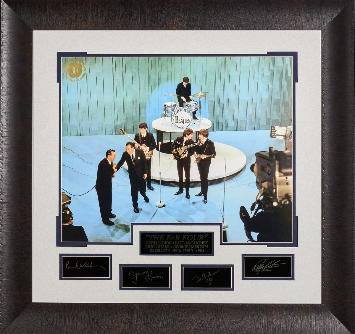 The Beatles First Ed Sullivan Show Performance with Engraved Signature ...